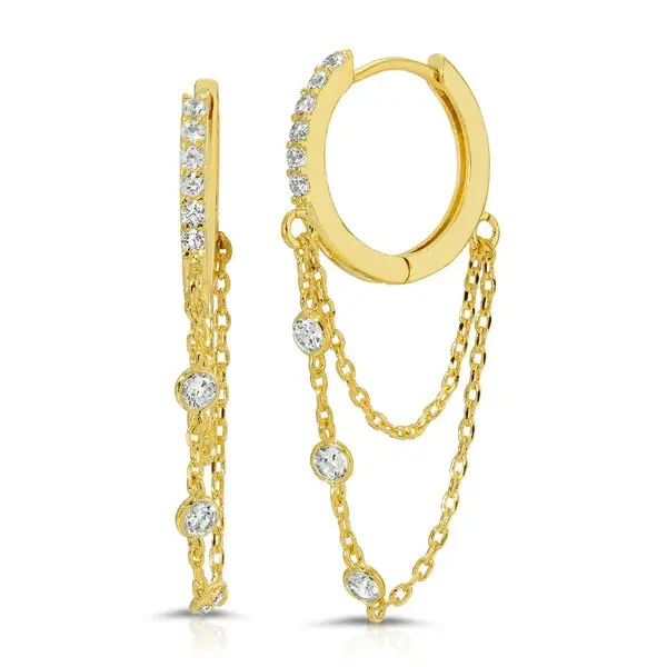 NATIVE GEM Tresor Huggie Earrings