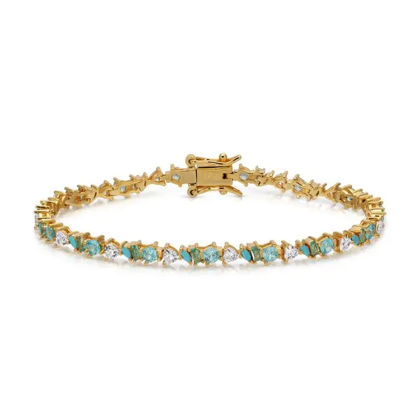 NATIVE GEM Vienna Mini Opal Bracelet- Turquoise - Green