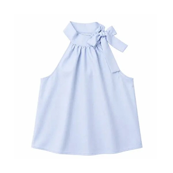 ELFIE Bien Oxford Cotton Top - Blue