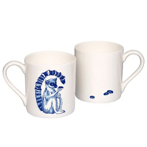 JIMBOBART Lemur Willow Pattern Mug