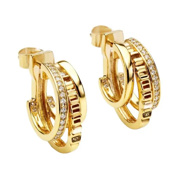 NATIVE GEM Triple Threat Huggies- Vermeil - Gold