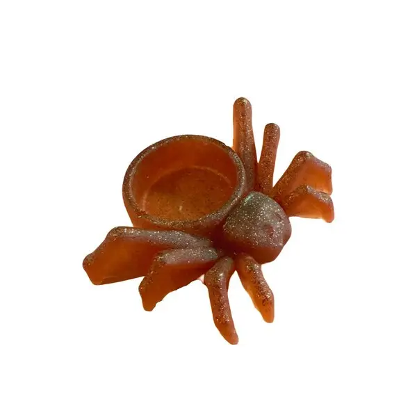BY SHAX Spider Tealight Holder Maroon
