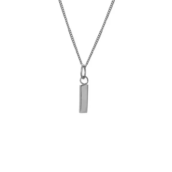 EDGE ONLY Letter Pendant "i" Initial Necklace Sterling - Silver