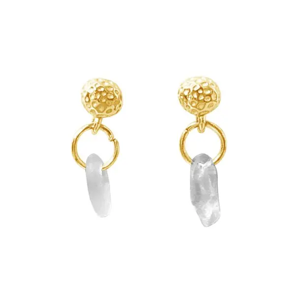 GLASSTYK Skumdråbe Earrings - White