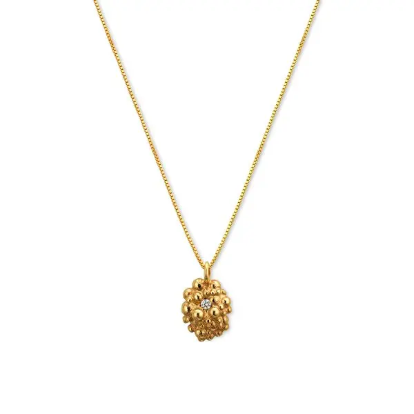 EVA REMENYI Céleste Deux Oval Necklace 14k With Diamond - Gold
