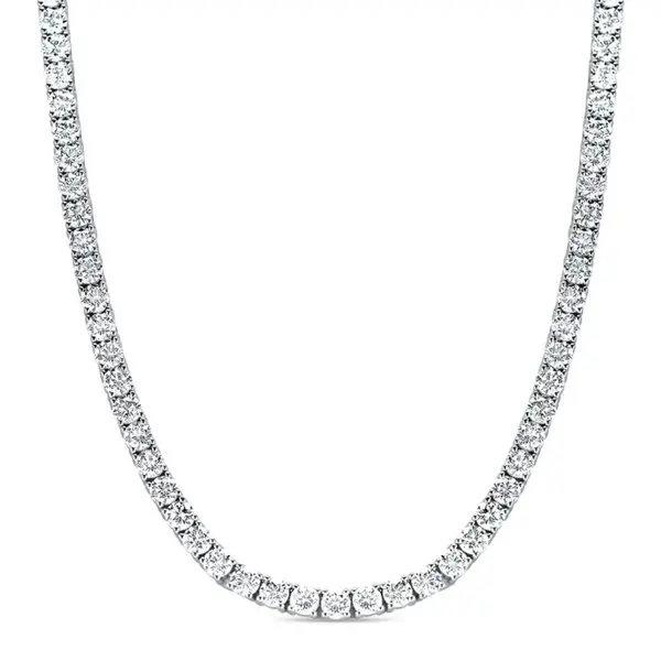 EYECONIC BY SAMAR AJRAM Classic Non Flip Tennis Necklace - White