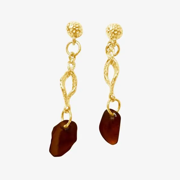 GLASSTYK Kokosdråbe Earrings