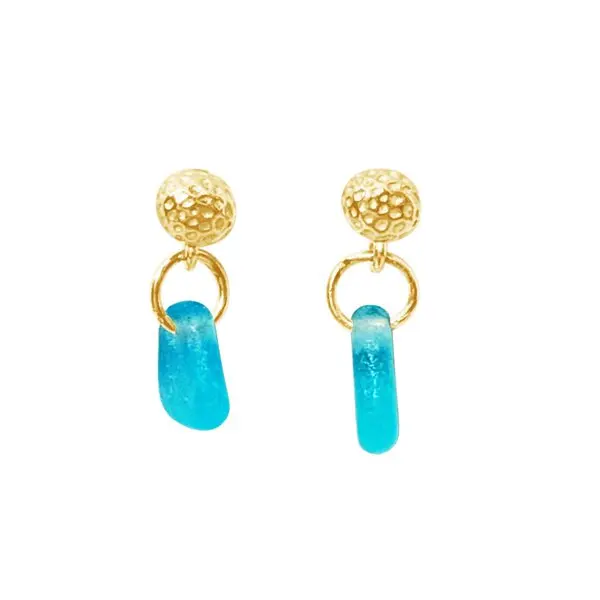 GLASSTYK Havdråbe Earrings