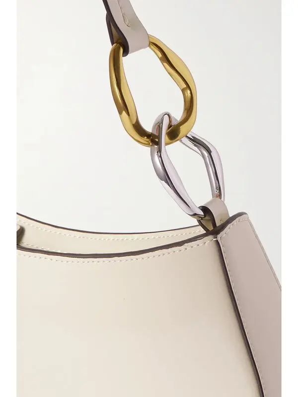 Staud Ollie Glossed-leather Shoulder Bag