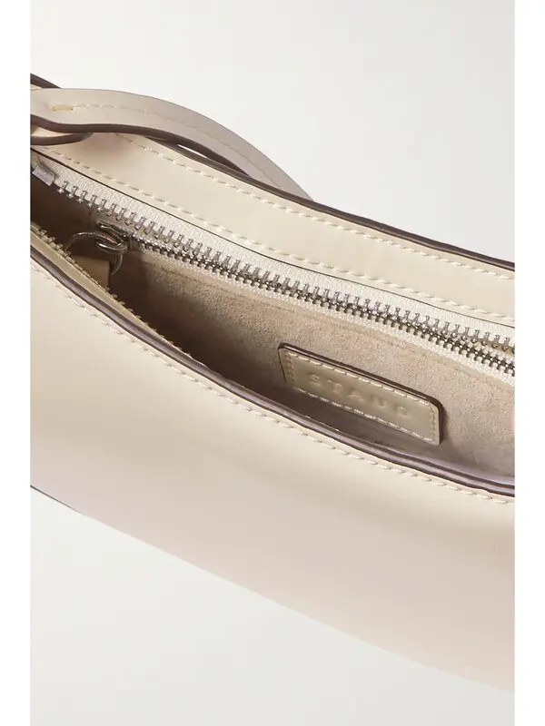 Staud Ollie Glossed-leather Shoulder Bag