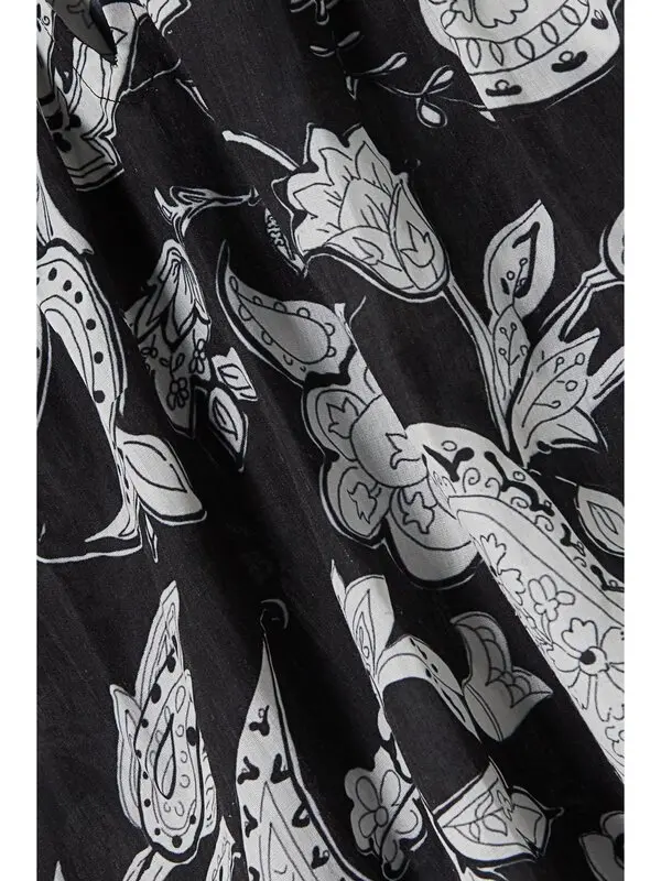 Fil De Vie Juno Paisley-print Cotton-batiste Blouse