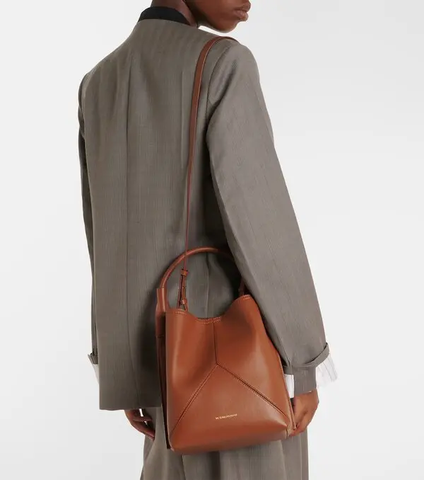 Victoria Beckham Medium Leather Bucket Bag - Brown