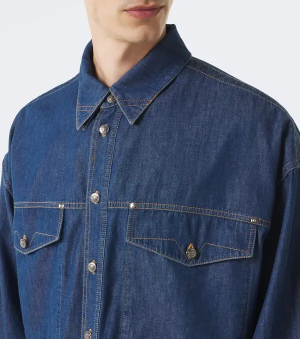 Versace Medusa Denim Overshirt