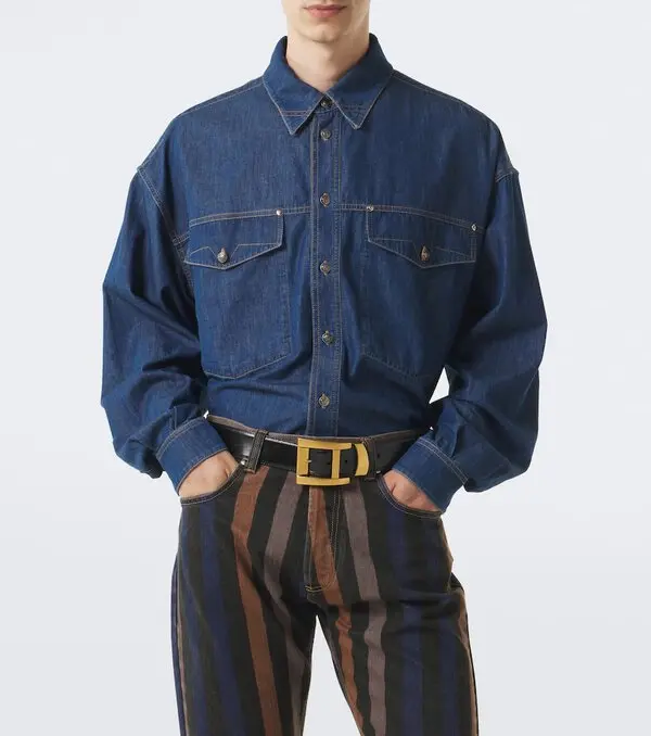 Versace Medusa Denim Overshirt