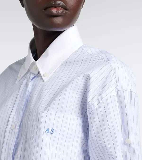 Acne Studios Striped Cotton Poplin Shirt