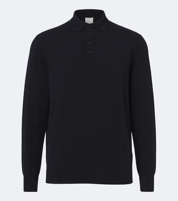 ALLUDE Cashmere Polo Sweater - Blue