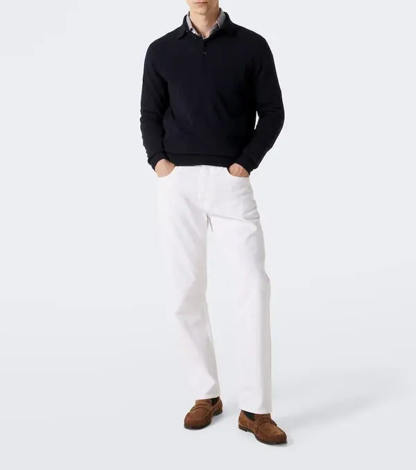 ALLUDE Cashmere Polo Sweater