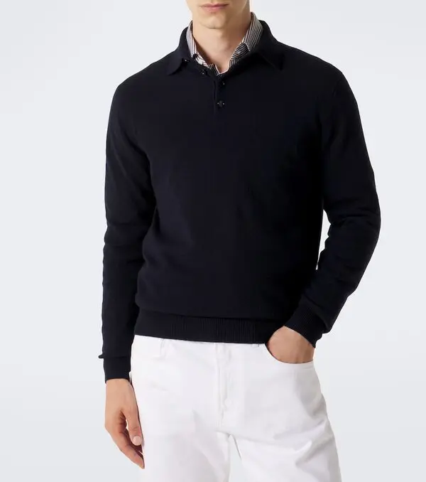 ALLUDE Cashmere Polo Sweater