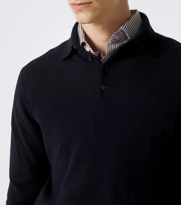 ALLUDE Cashmere Polo Sweater