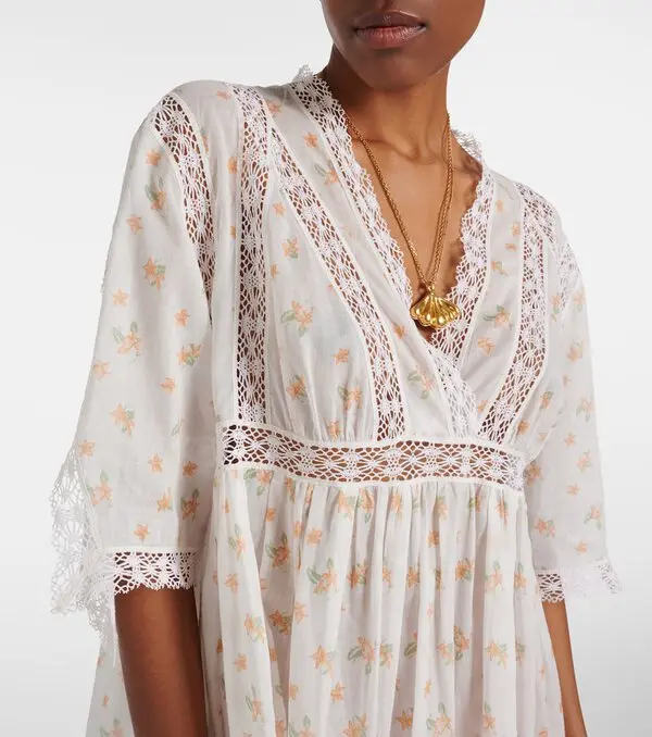 Chloé Floral Cotton Voile Minidress