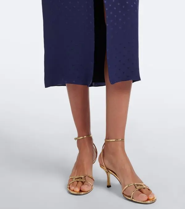Alessandra Rich Silk Jacquard Midi Dress