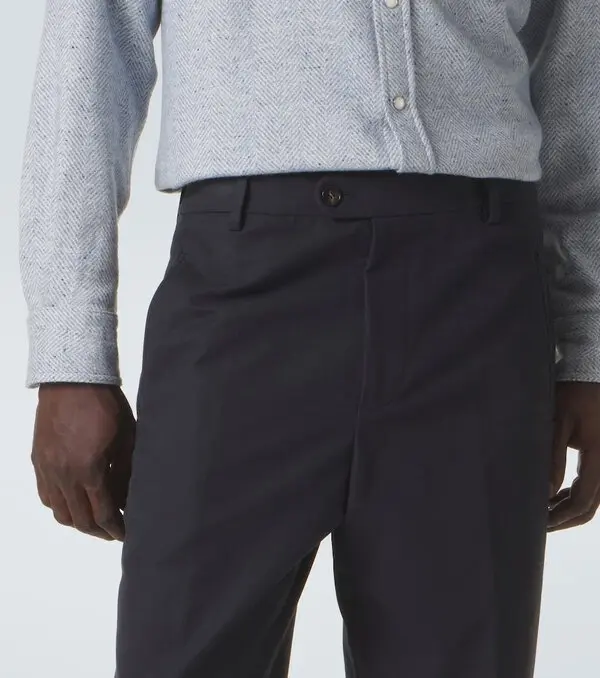 UMIT BENAN Matt Cotton-blend Straight Pants