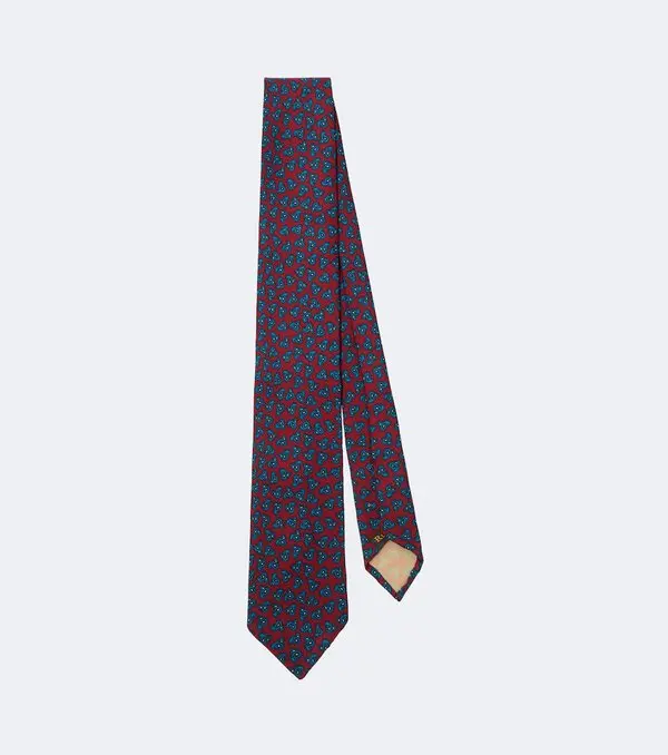 Rubinacci Paisley Silk Tie - Red