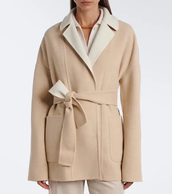 Eleventy Reversible Wool Wrap Coat