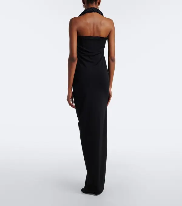 Magda Butrym Wool-blend Gown With Appliques