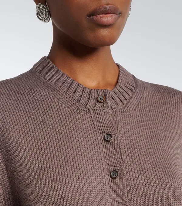 Magda Butrym Ribbed Cotton Cardigan