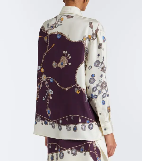 Versace Printed Silk Twill Shirt