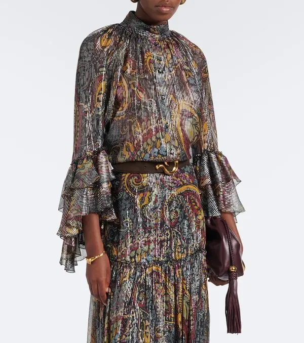 Etro Printed Silk-blend Blouse