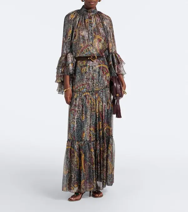 Etro Printed Silk-blend Blouse