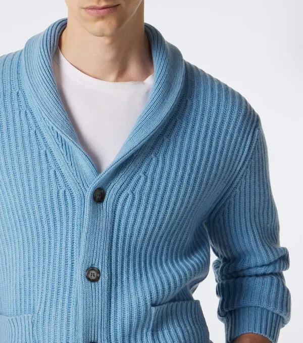ALLUDE Ribbed Wool And Cashmere Cardigan