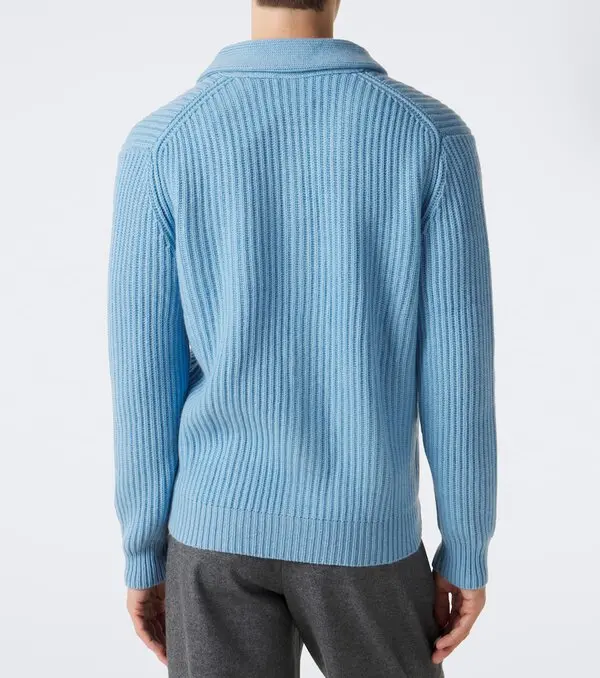 ALLUDE Ribbed Wool And Cashmere Cardigan