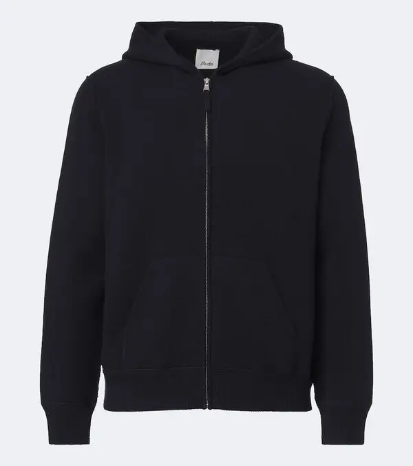 ALLUDE Hooded Wool And Cashmere Jacket - Blue