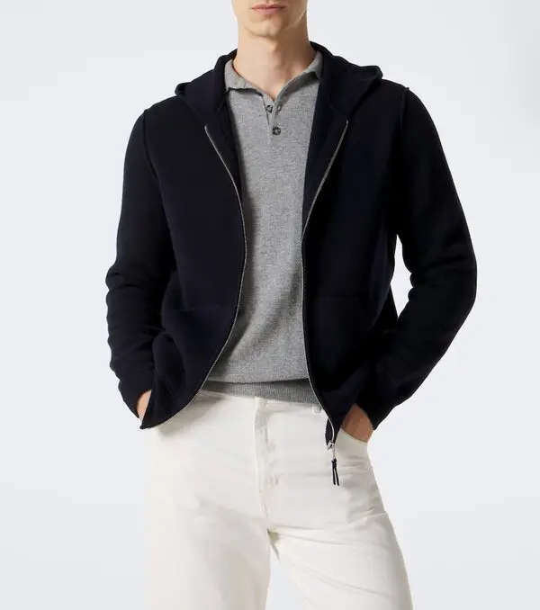 ALLUDE Hooded Wool And Cashmere Jacket