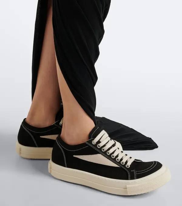 Rick Owens Vintage Denim Low-top Sneakers - Black