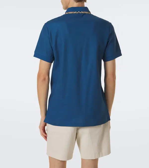 Burberry Check Cotton Pique Polo Shirt