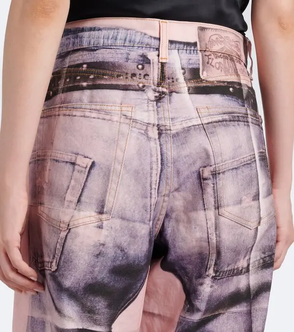 Acne Studios 1981 Trompe L'oil Wide-leg Jeans - Pink