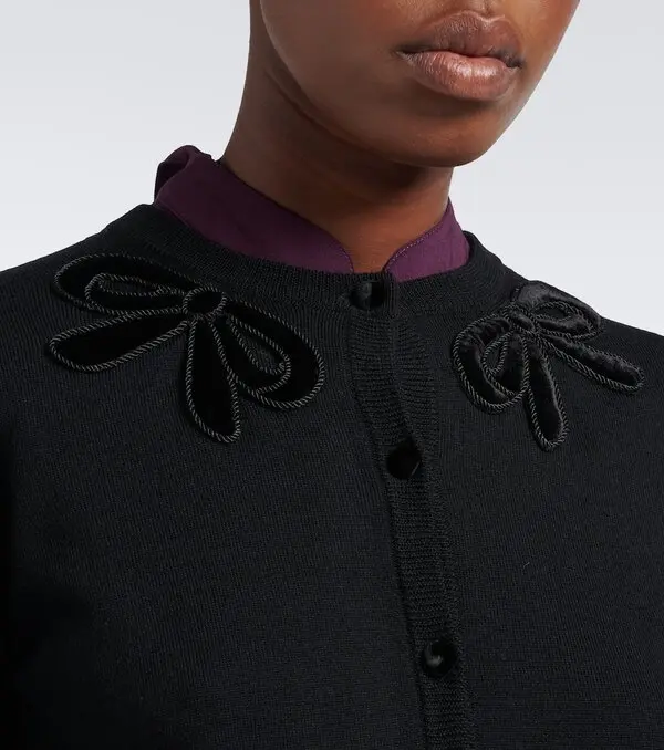 Valentino Garavani Embroidered Virgin Wool Cardigan