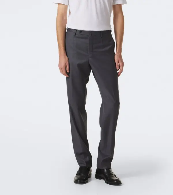SLOWEAR Virgin Wool Flannel Slim Pants