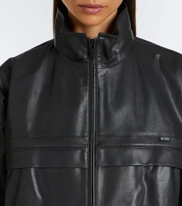 Prada Cropped Leather Jacket