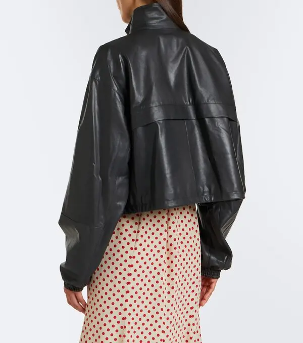 Prada Cropped Leather Jacket
