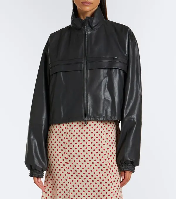 Prada Cropped Leather Jacket