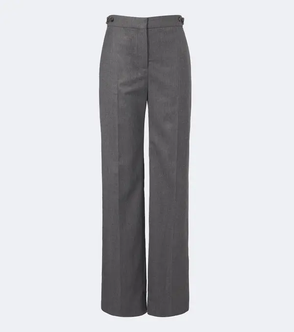 Stella McCartney Wool Straight Pants - Grey