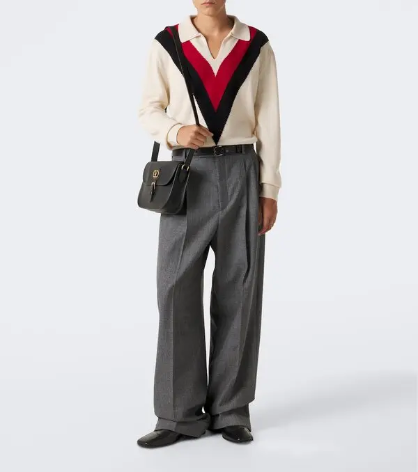 Valentino Garavani Jacquard Cashmere Polo Sweater