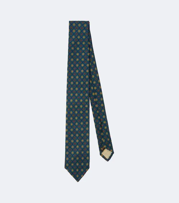 Rubinacci Printed Silk Tie - Multicoloured