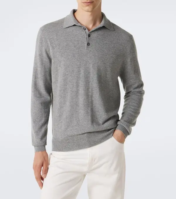 ALLUDE Cashmere Polo Sweater