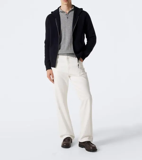 ALLUDE Cashmere Polo Sweater